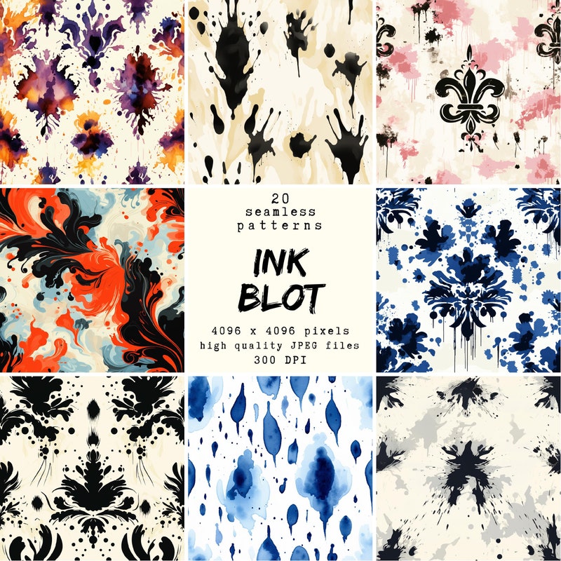 Inkblot Wallpaper - Etsy