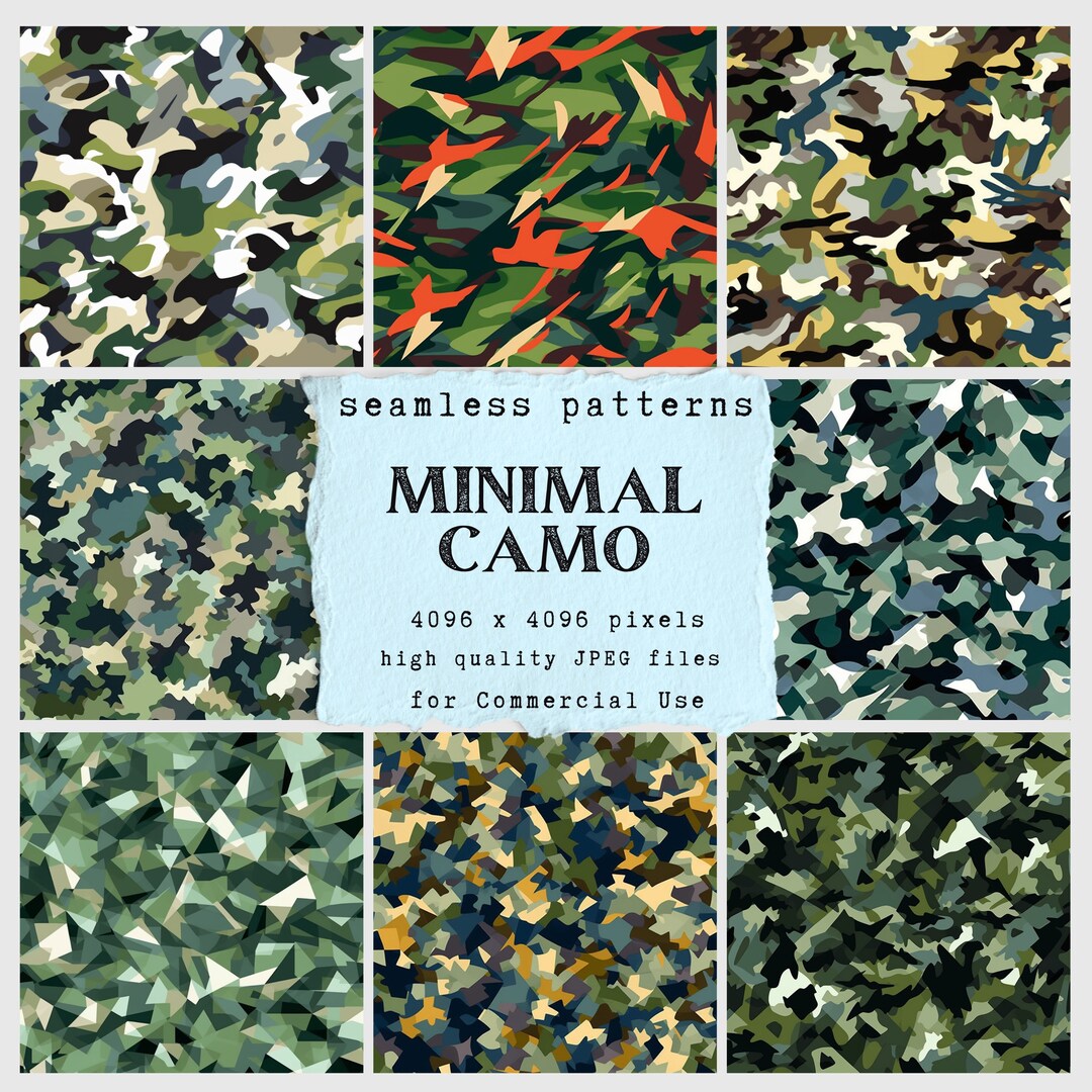 Minimal Camo Pattern Digital Paper - Seamless Papers for Crafts and ...