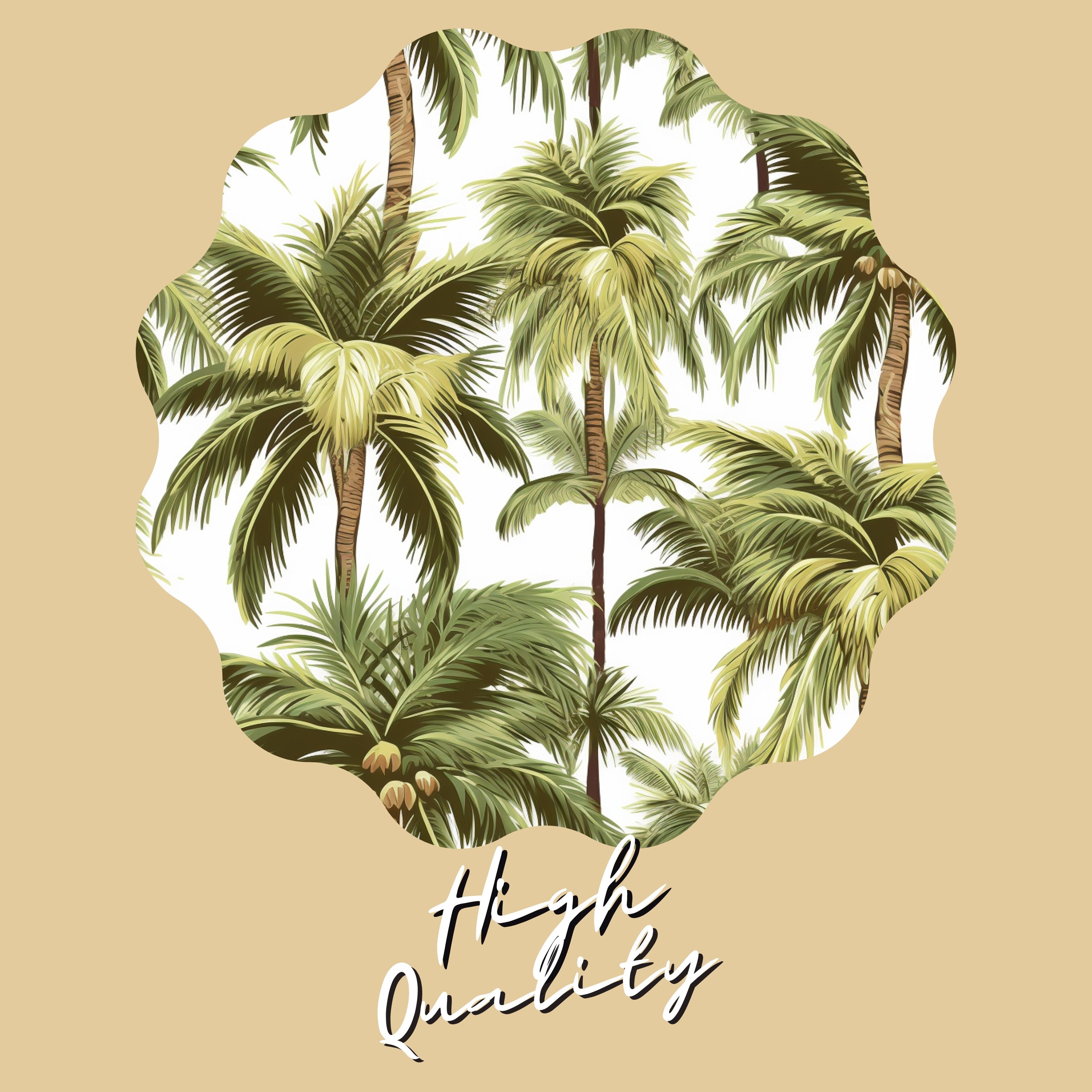 Coconut Tree Pattern Digital Paper Seamless Papers for - Etsy