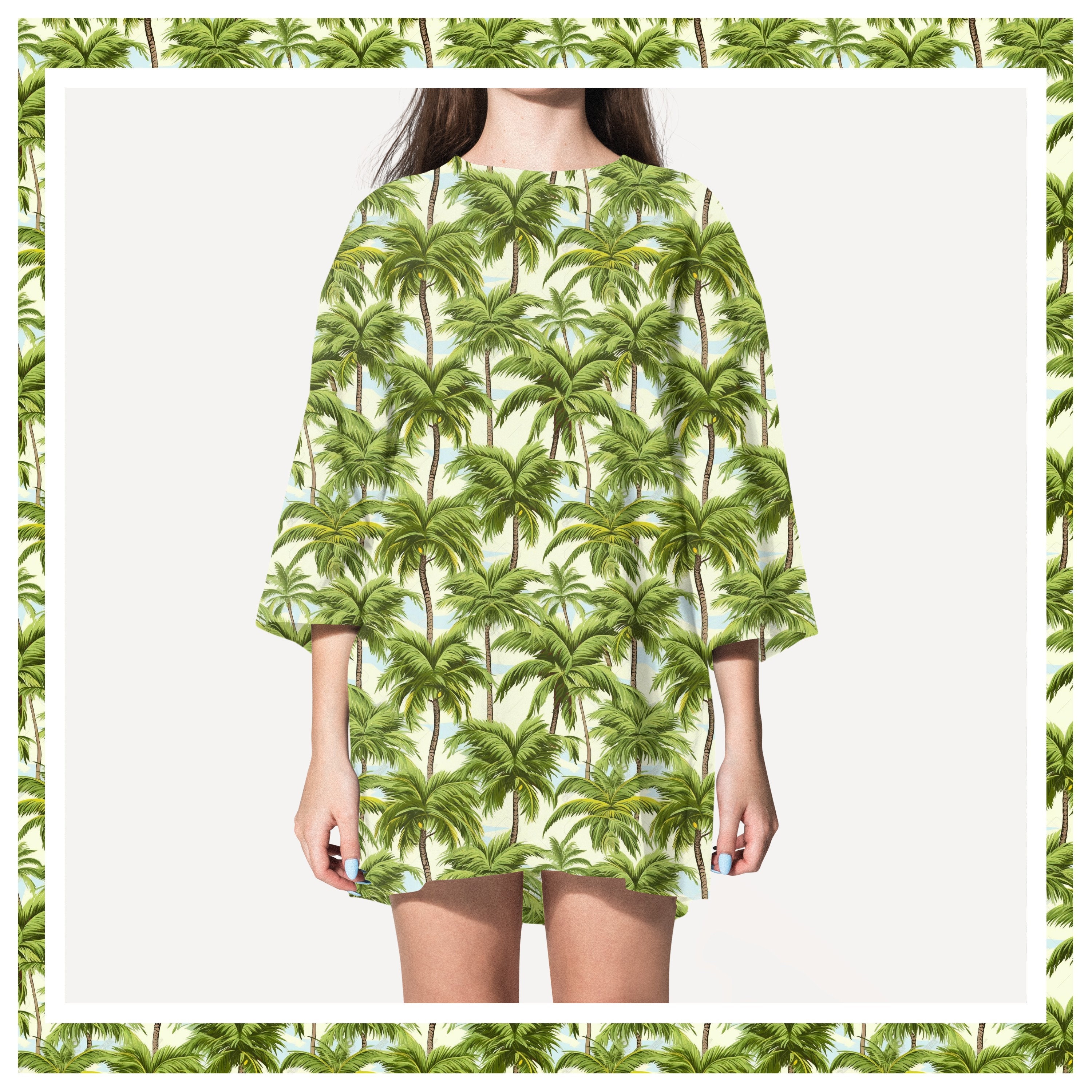 Coconut Tree Pattern Digital Paper Seamless Papers for - Etsy