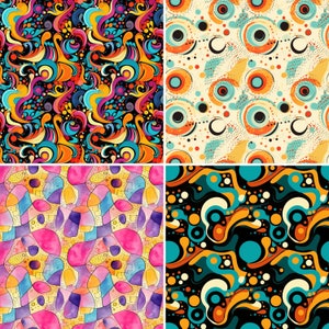 Abstract Funk Pattern - Digital Paper - 20 Seamless Patterns for Crafts ...