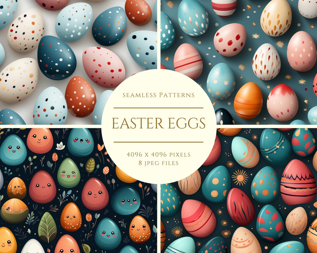Easter Eggs Pattern Digital Paper - Seamless Papers for Crafts and ...