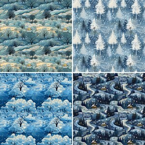 Winter Wonderland Pattern - Digital Paper - 20 Seamless Patterns for ...