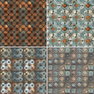 Rustic Metal Digital Paper: 20 Seamless Textures (JPG) - Etsy