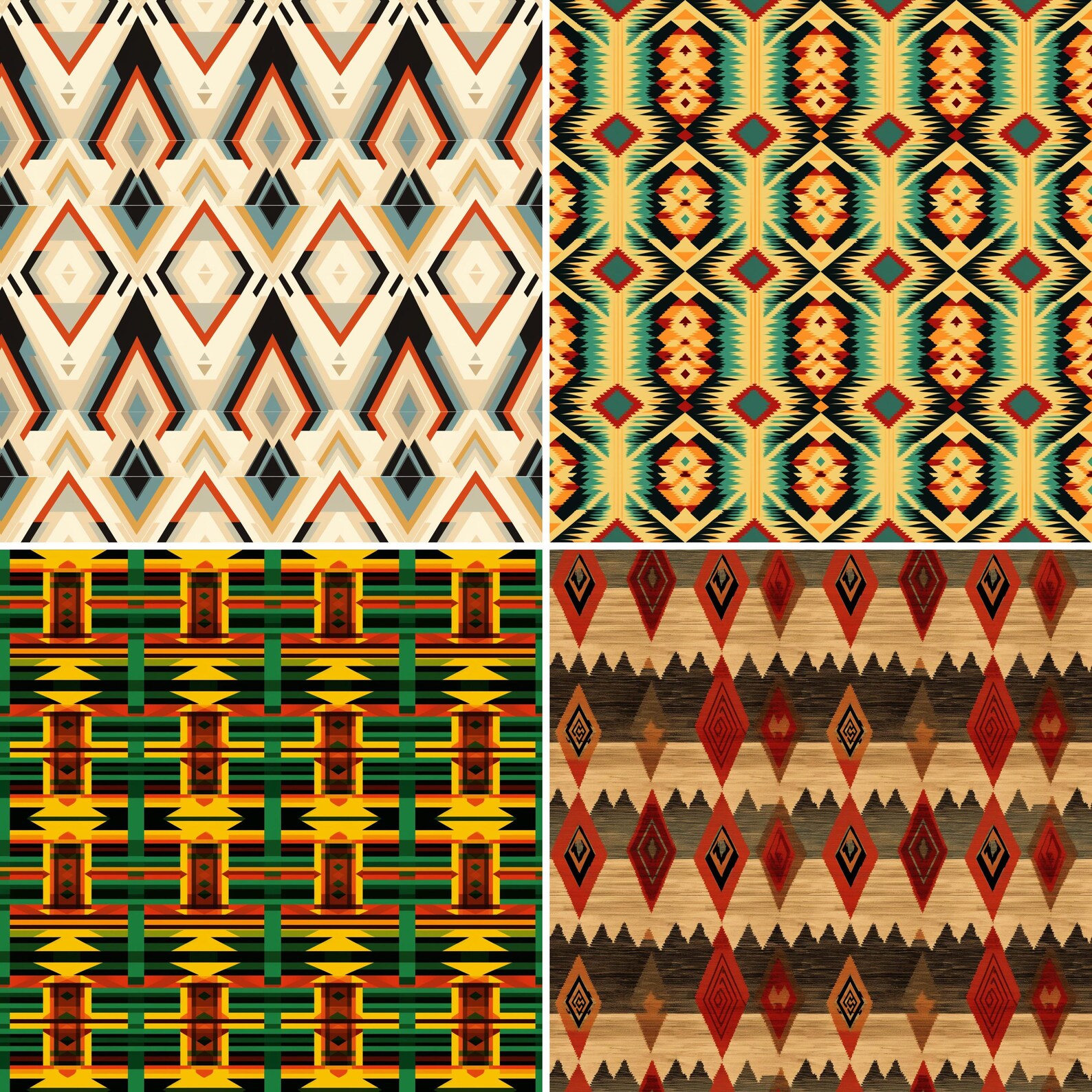Brazil Handloom Pattern: 20 Seamless Digital Papers (print Ready) - Etsy