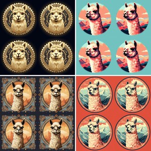 Alpaca Graphic - Digital Paper - 20 Seamless Patterns for Crafts and ...