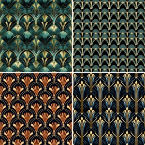 Art Deco - Digital Paper - 20 Seamless Patterns for Crafts and ...