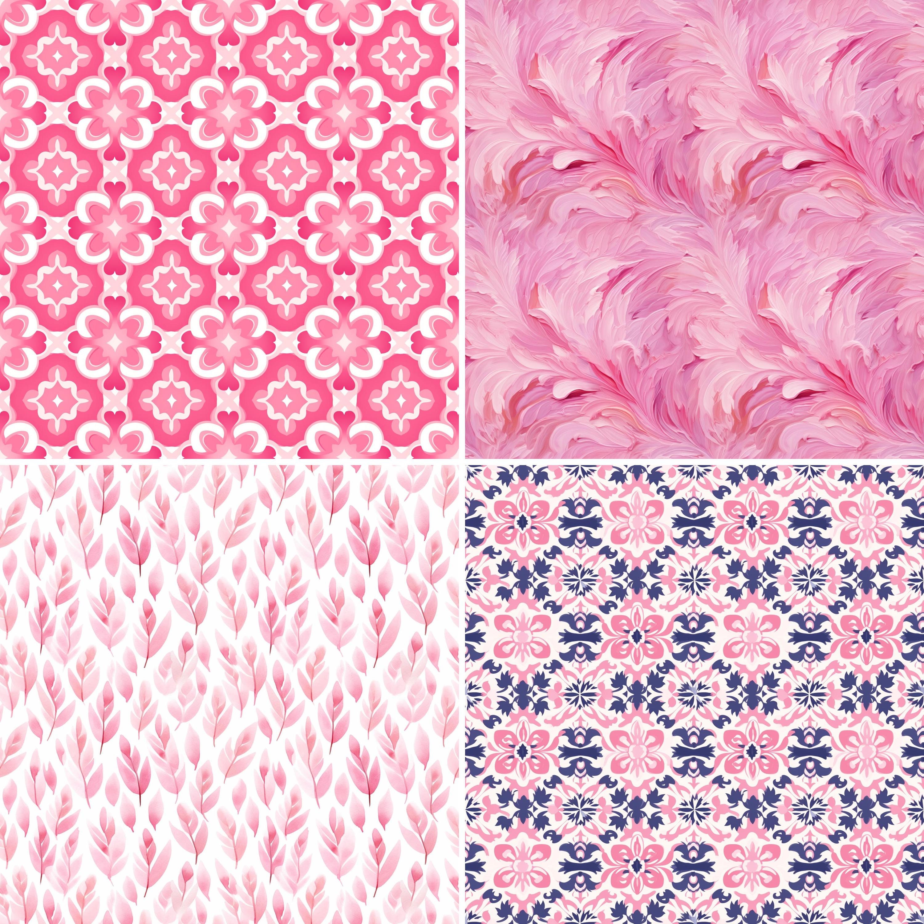 Shabby Pink Digital Paper 20 Seamless Patterns for Crafts and ...