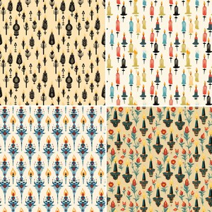 Vintage Candles - Digital Paper - 20 Seamless Patterns for Crafts and ...