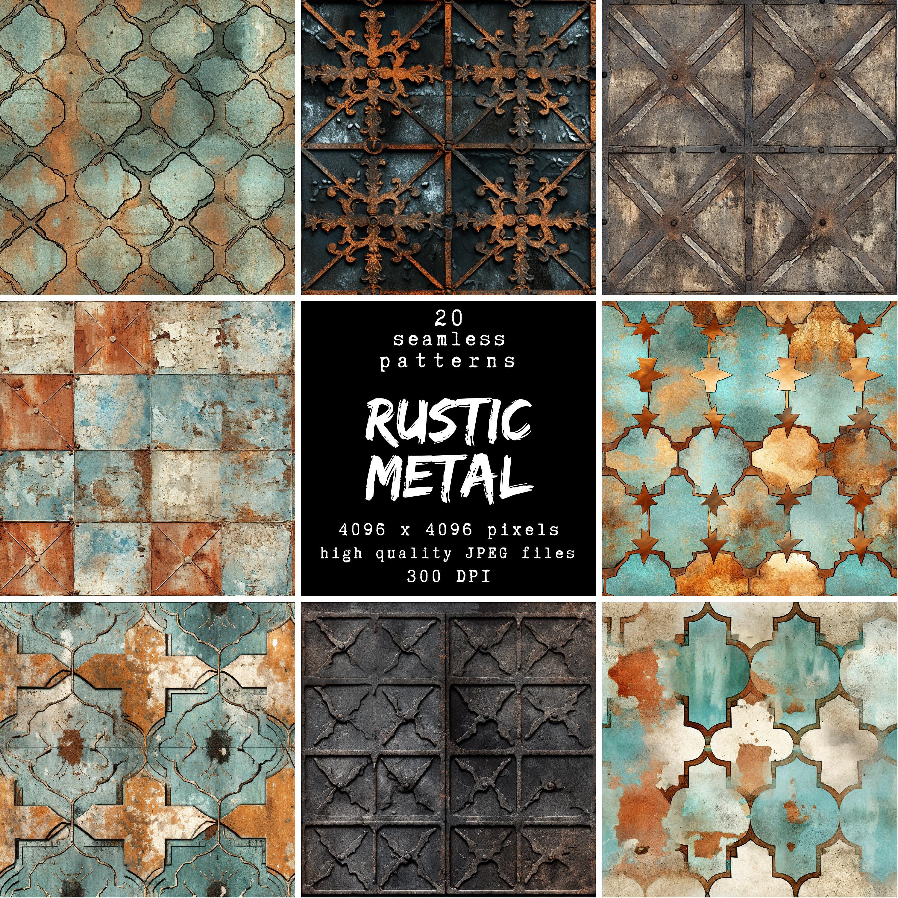 Rustic Metal Digital Paper: 20 Seamless Textures (JPG) - Etsy