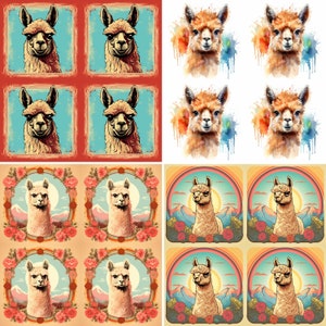 Alpaca Graphic - Digital Paper - 20 Seamless Patterns for Crafts and ...