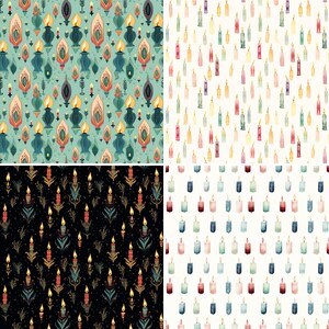 Vintage Candles - Digital Paper - 20 Seamless Patterns for Crafts and ...