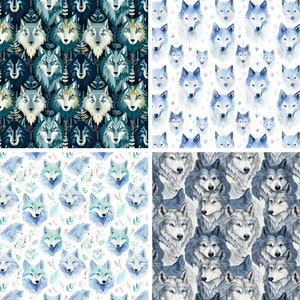 Wolf - Digital Paper - 20 Seamless Patterns for Crafts and Commercial ...