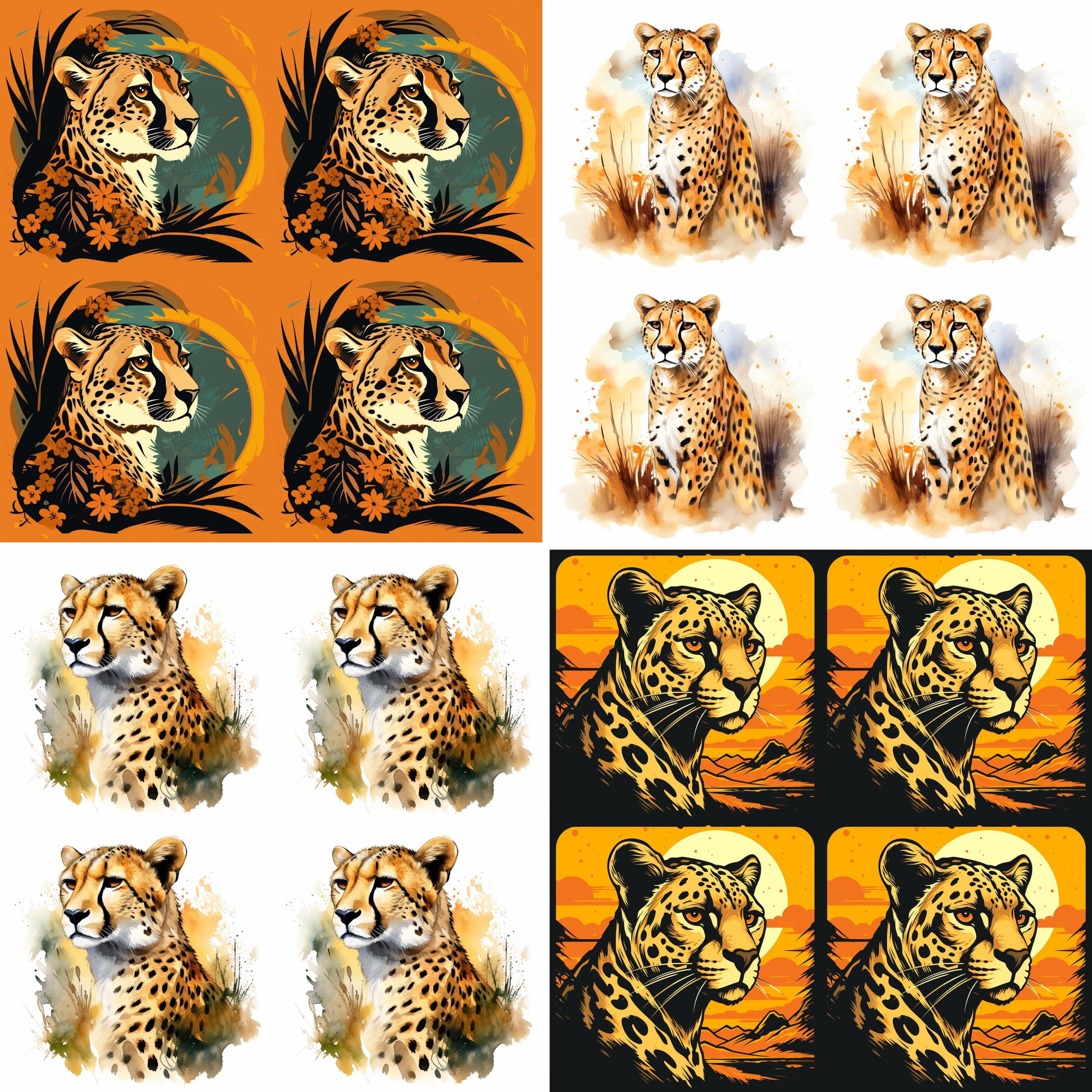 Cheetah Graphic Digital Paper 20 Seamless Patterns for - Etsy