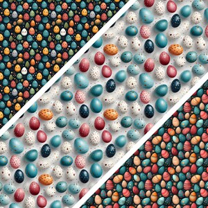 Easter Eggs Pattern Digital Paper: Seamless Scrapbook Designs (digital ...