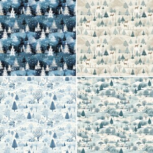 Winter Wonderland Pattern - Digital Paper - 20 Seamless Patterns for ...
