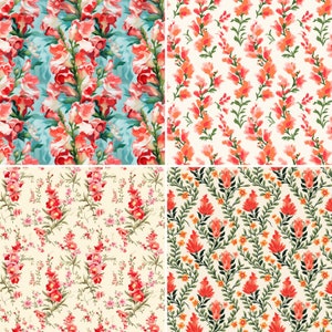 Snapdragon Flower Digital Paper: 20 Seamless Patterns (digital Download ...