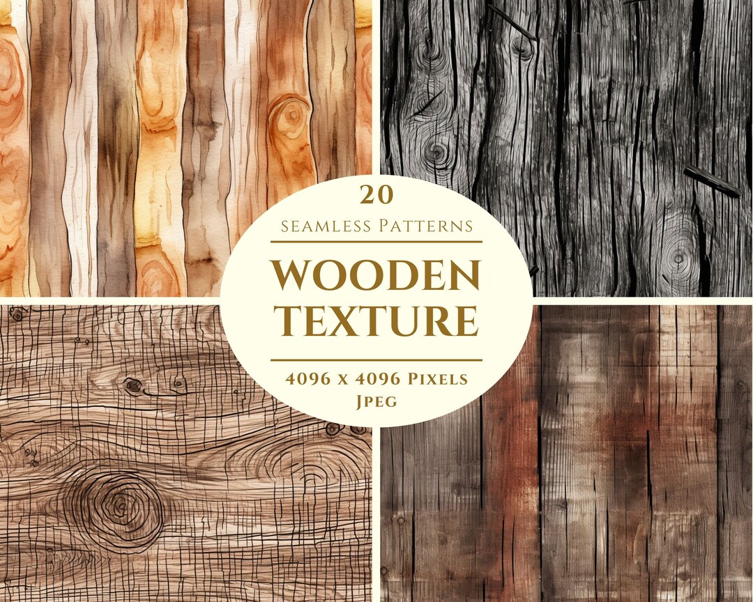 Wooden Texture Digital Paper: 20 Seamless Rustic Patterns (JPEG) - Etsy