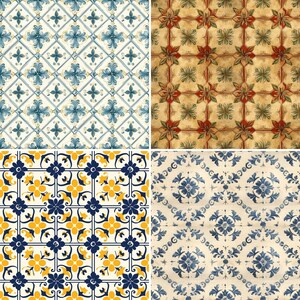 Italian Tile Pattern - Digital Paper - 20 Seamless Patterns for Crafts ...