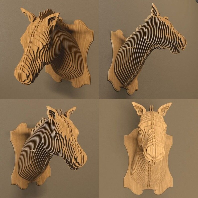 3D Horse Head Laser Cut Wall Decor Instant Digital Download - Etsy