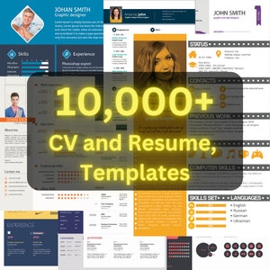 10,000 Cvs, Resumes, Cover Letters Template Bundle - Etsy