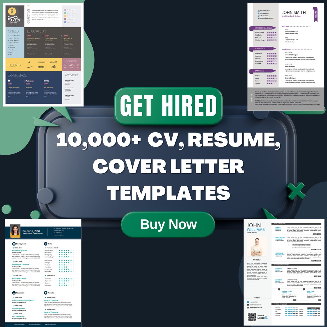 10,000 Cvs, Resumes, Cover Letters Template Bundle - Etsy
