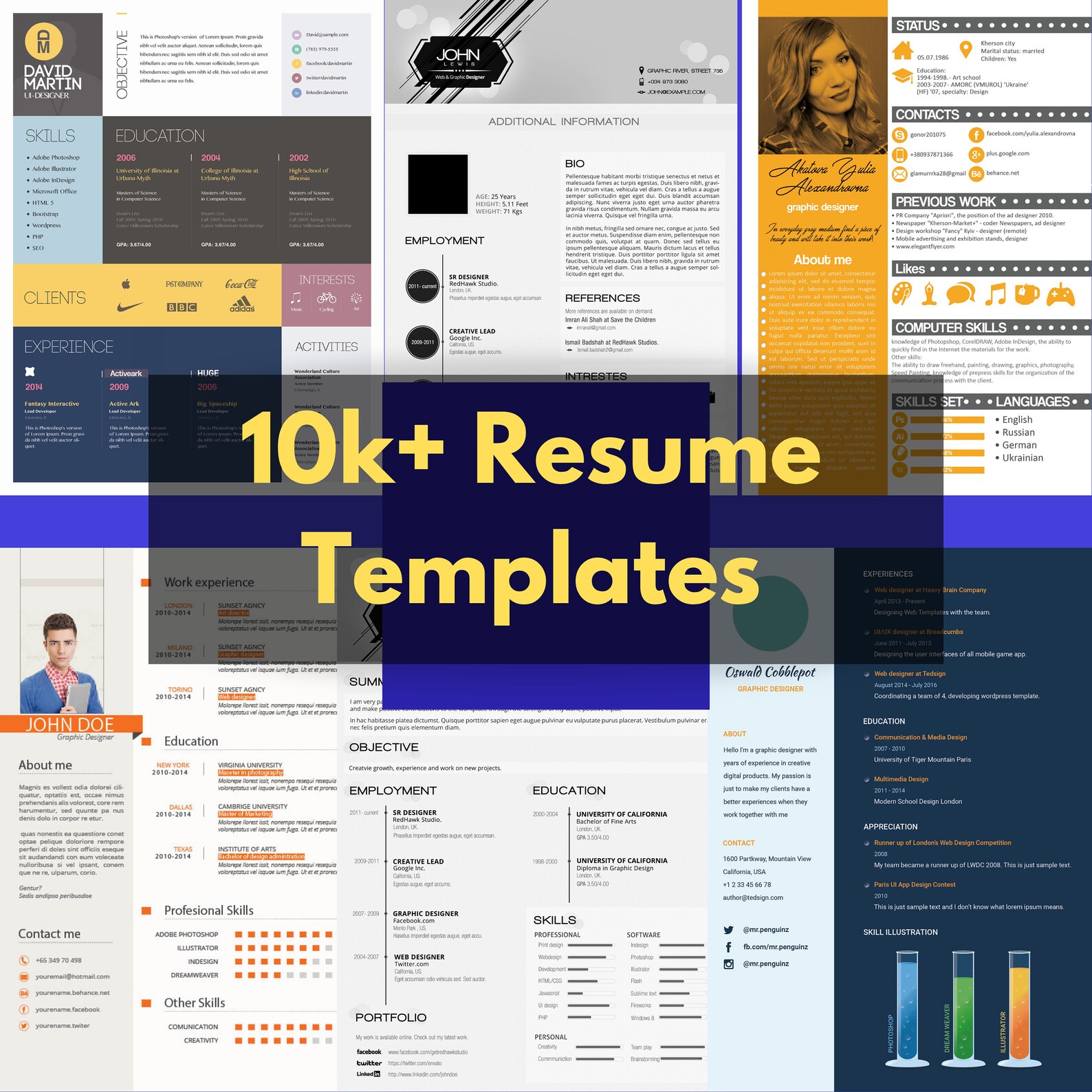 10,000 Cvs, Resumes, Cover Letters Template Bundle - Etsy