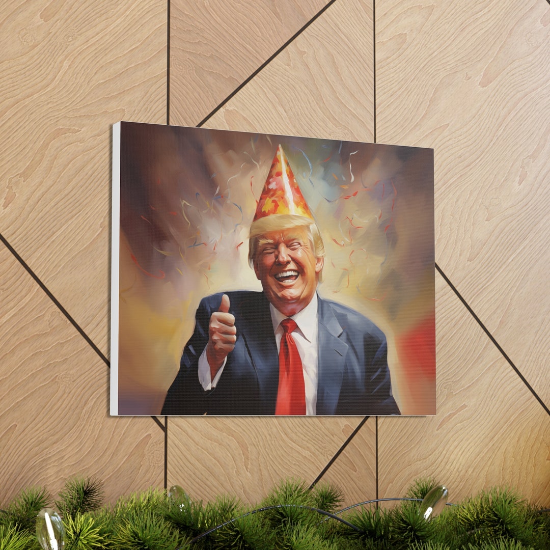 Donald Trump Happy Birthday Canvas Gallery Wraps || Trump Canvas Gift ...