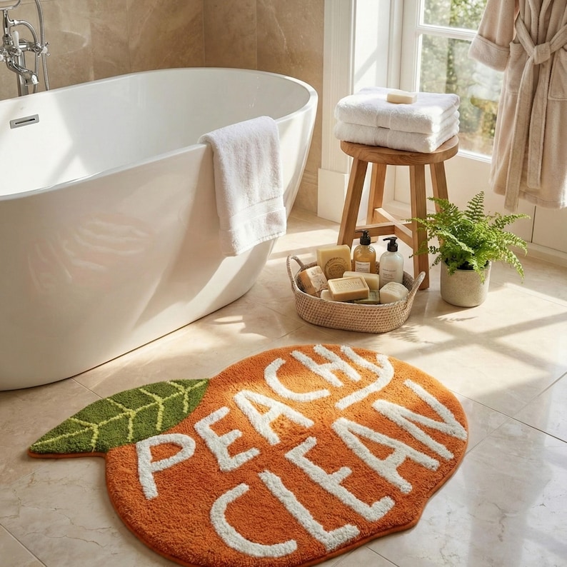Peachy Clean Bath Mat