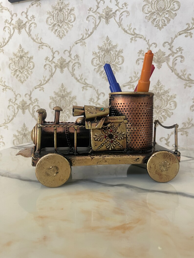 Train Pen Stand Handicrafts Paradise Engine Shape Penstand in - Etsy