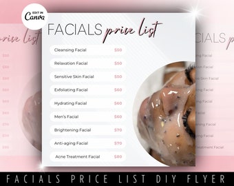 New Service Flyer Facial Treatment Flyer Facial Specials Flyer Book Now ...