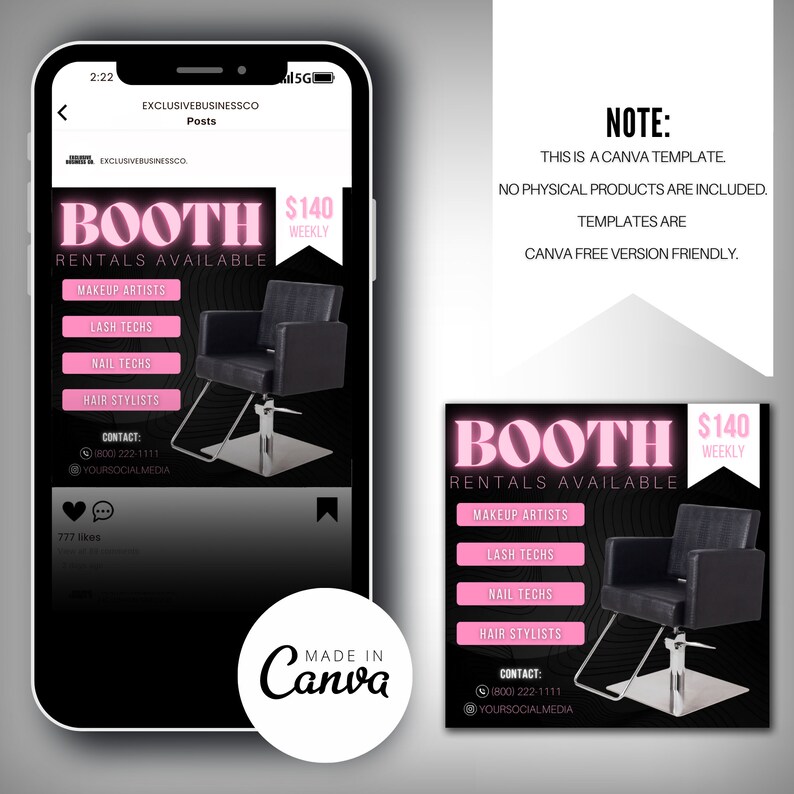 Booth Rental Flyer Booths Available for Rent Salon Flyer Booth Rental ...