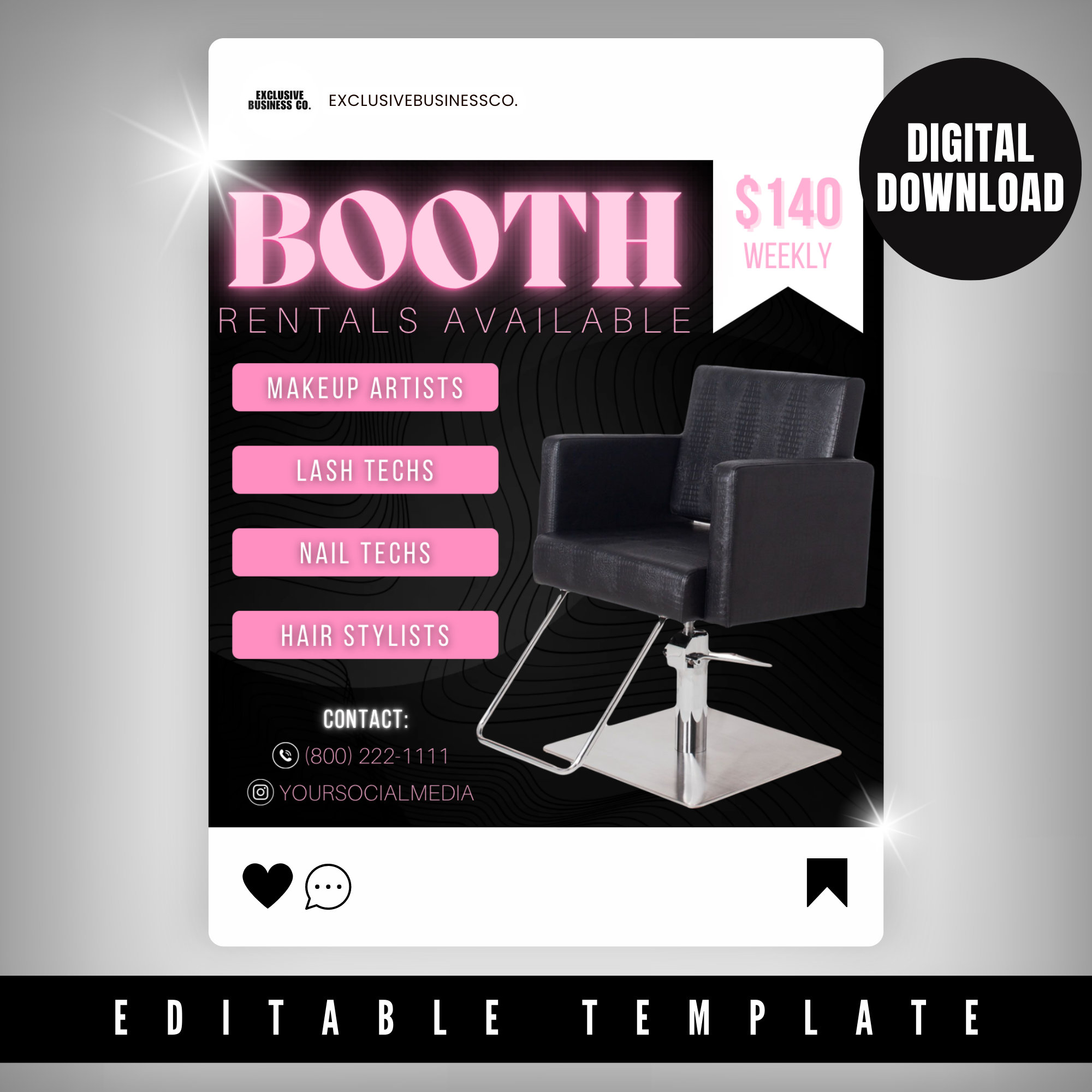 Booth Rental Flyer Booths Available for Rent Salon Flyer Booth Rental ...