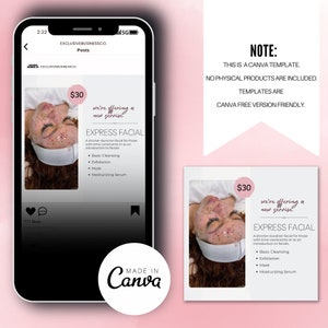 New Service Flyer Facial Treatment Flyer Facial Specials Flyer Book Now ...