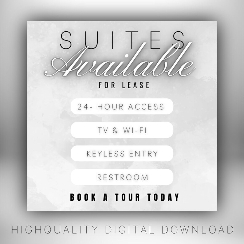 Suites Available Flyer Suites for Rent Booth Rental Flyer for Salon ...