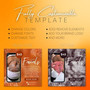 Fall Season Sale Flyer DIY Flyer Template Design Facial Treatment Flyer ...