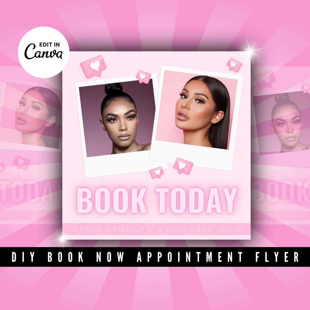 Editable Book Now Flyer, DIY Appointments Available Template, Premade ...