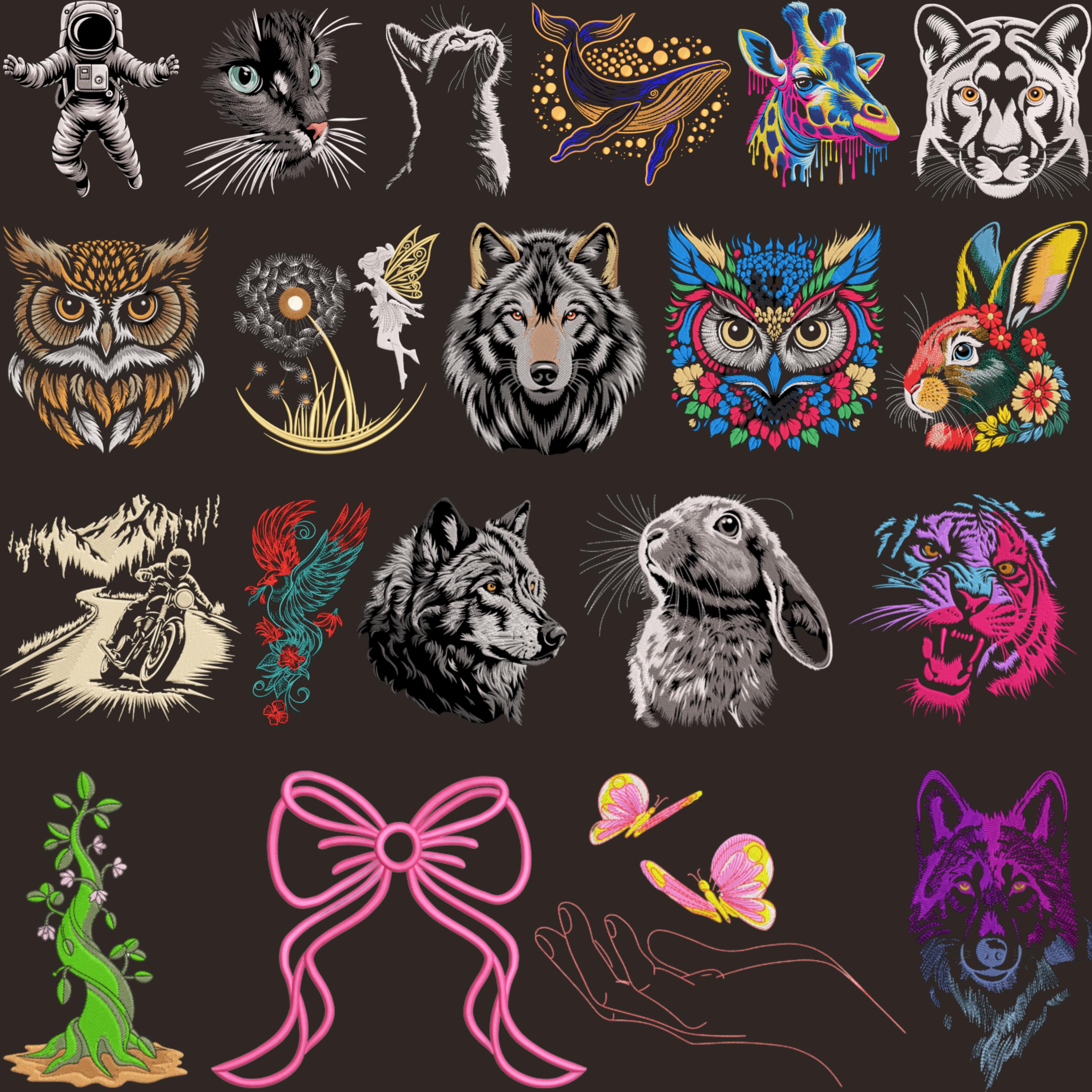 900 Embroidery Designs Bundle: Floral & Animal Machine Stitch Patterns ...