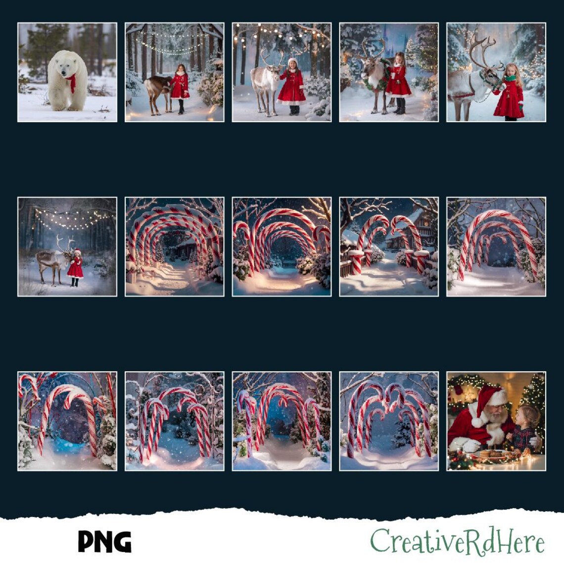Christmas Digital Backdrop Bundle | 40 Holidays Photo Composites | Xmas ...