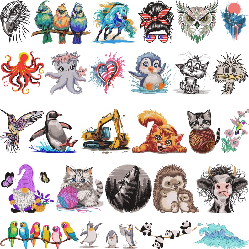 900 Embroidery Designs Bundle: Floral & Animal Machine Stitch Patterns ...
