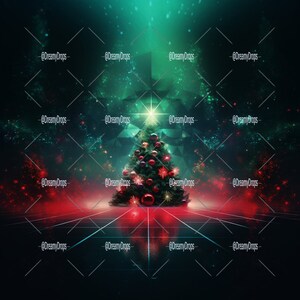 40+ Christmas Themed Digital Backdrops Christmas Trees and Cozy Homes ...