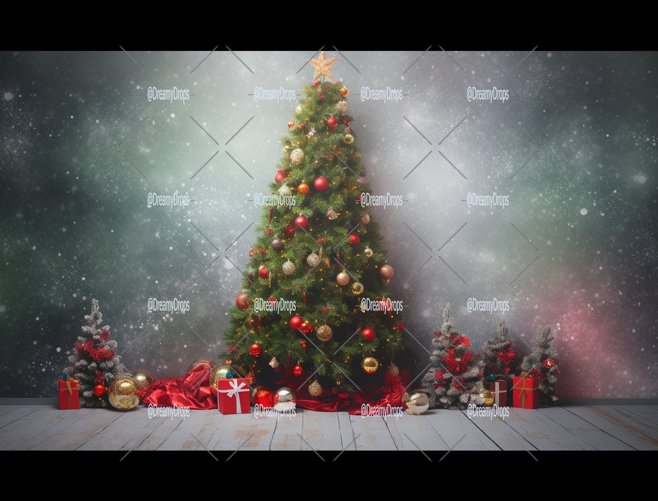 40 Christmas Themed Digital Backdrops Christmas Trees and Cozy Homes 18 ...