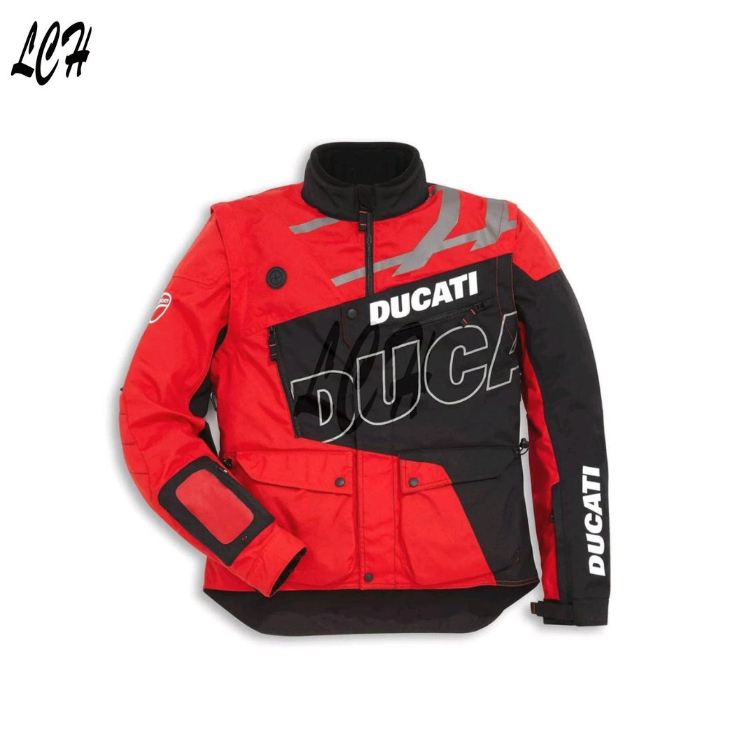 Men's Red Ducati Motorcycle Racing Genuine Leather Jacket - Etsy