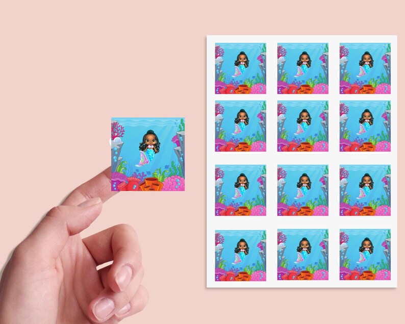Printable Mermaids Stickers,print Stickers,sea Stickers,girls Mermaid ...
