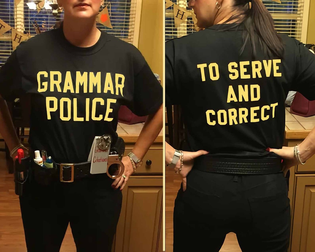 Funny Grammar Police Shirt Teacher Costumes Team Teacher - Etsy