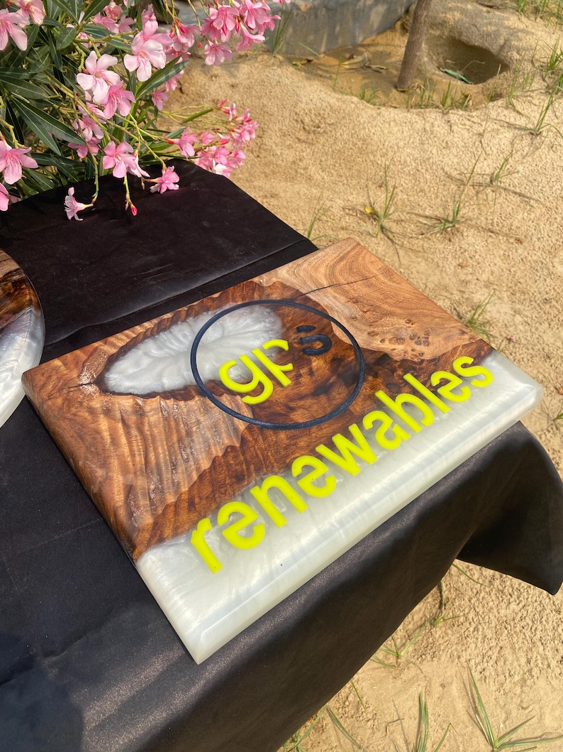 Custom Epoxy Resin Logo Sign – Personalized Business Branding Wall Art ...