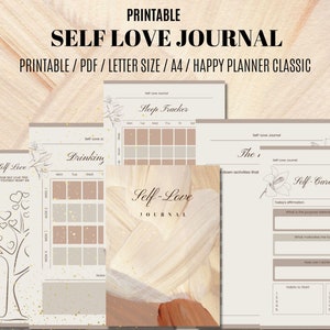 Self Love Journal Printable Instant Download, Self Care Planner, Self ...