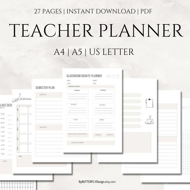 Teacher Planner - Etsy