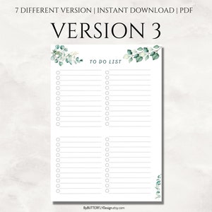 Minimal to Do List Printable Simple Tasks List Template Productivity ...