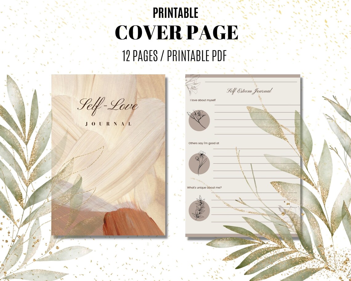 Self Love Journal Printable Instant Download, Self Care Planner, Self ...